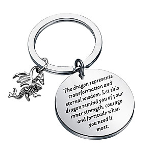 ENSIANTH Dragon Keychain Dragon Lover Gift Dragons Jewelry Inspiration Gift for Friend (Dragon Keychain)
