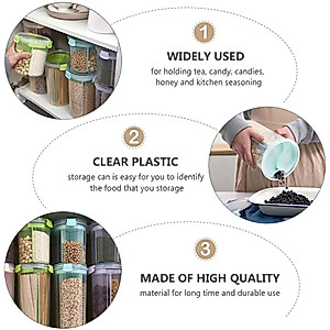 Cabilock Pantry Organization Containers Food Storage Canisters Plastic Airtight Jar Food Crisper Tall Plastic Pasta Storage Food Storage Jar