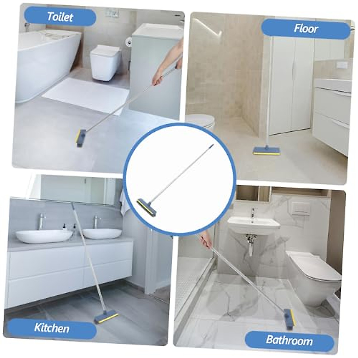 OKUMEYR Floor Cleaning Brush Outdoor Push Broom Scrubbing Floor Brush Floor Broom Push Broom Brush Shower Scrubber Push Sweeper Broom Deck Brushes for Scrubbing Heavy Duty Tile Broom Pp