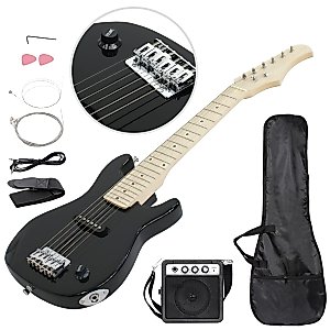 Epetlover 30 Inch Kids Electric Guitar, Complete Beginner Kits with 5W Amplifier, Picks, Gig Bag, Strap, Cable & Accessory Kit for Kids/Girls/Boys/Starters, Black