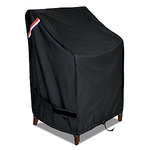 KylinLucky Stackable Patio Chairs Covers Waterproof 25W x 25D x 47H inches 1pack, Outdoor Furniture Covers Heavy Duty for 4-6 Stackable Dining Chairs