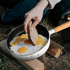 VIVIDCOOKWARE Nonstick Ceramic Frying Pan Skillet, 8-Inch Omelet Pan, Healthy Non Toxic Chef Pan, Compatible Egg Pan with Heat Resistant Handle, PFAS-Free