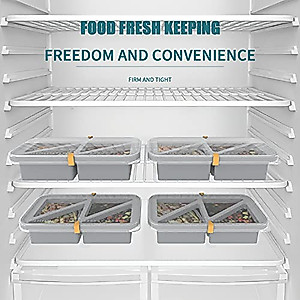 Silicone Freezer Tray with Lid - Food Storage Container, Makes 2 Perfect Portions 2 Cup Cube Portion, Ice Cube Tray for Soup Sauce Meal Prep, Molds Soup Trays with Date Slider BPA Free -1 Pack