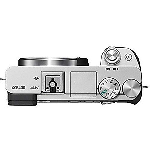 Sony Alpha A6400 Mirrorless Digital Camera [Body only] - Wi-Fi and NFC Enabled, (Silver)