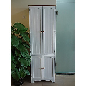 Homecharm-Intl 23.8x11.8X 72.2-Inch Storage Cabinet,White (HC-004)