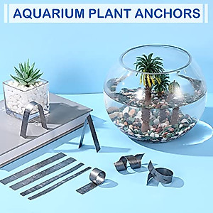 Aquarium Plant Over Weight Anchor About 15 Pcs Plant Weights Anchors for Fish Tank 5 Inch Can Cut Metal Strips 250g Weight Anchor for Live Plants Reinforced Weight Prevents Floating