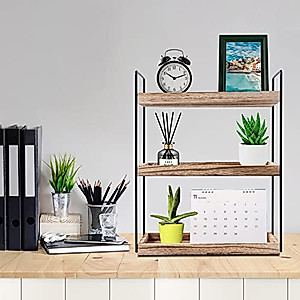 3 Tier Bathroom Organizer Countertop, Wood Vanity Organizers and Storage, Bathroom Trays for Counter, Standing Rack Cosmetic Holder