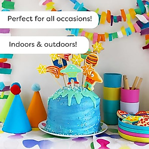 bobo&boo Plant-Based Cups for Kids – Melamine and BPA Free - Microwavable and Dishwasher Safe - Eco-Friendly Toddler Drinking Cup Set - TROPICAL 10oz