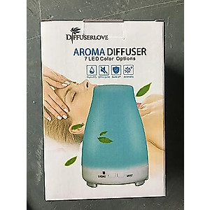 Diffuserlove Essential Oil Diffuser 200ML Aroma Diffuser Mist Humidifiers with 7 Color LED Lights, Auto Shut-Off Function for Bedroom Office Room House