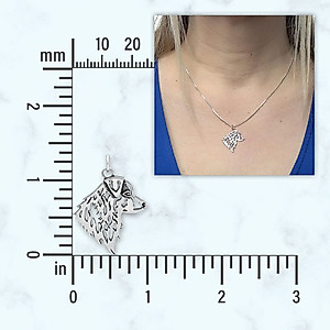 Dazzling Paws Jewelry Sterling Silver Australian Shepherd Pendant, Aussie Charm
