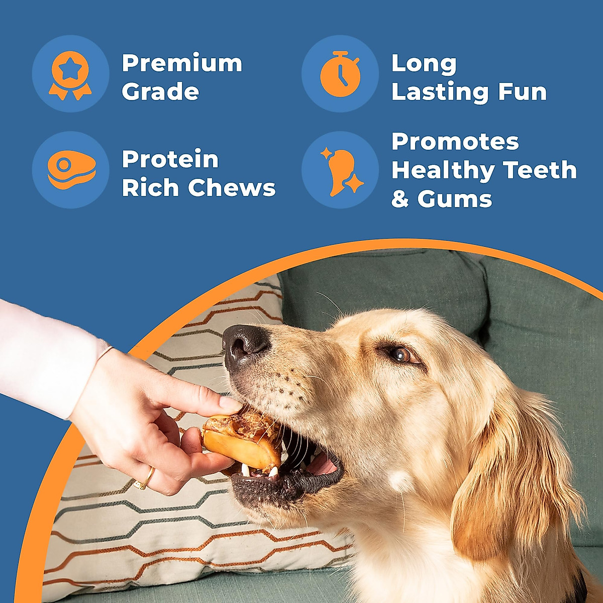 K9warehouse USA Cow Knee Caps for Dogs | 100% Natural Beef Knee Caps for Dogs, Beef Bones for Dogs, Dog Knee Cap Bones for Pets, Meaty Dog Bones Large, Medium and Small Dogs