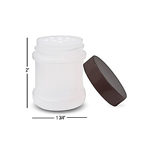 ljdeals 1 oz Plastic Spice Jars with Black Caps and Sifters for Herbs, Spices, Powders, Spice Bottles Great For Travel, Camping, Kitchen, Restaurant and more, Made in USA, Pack of 12
