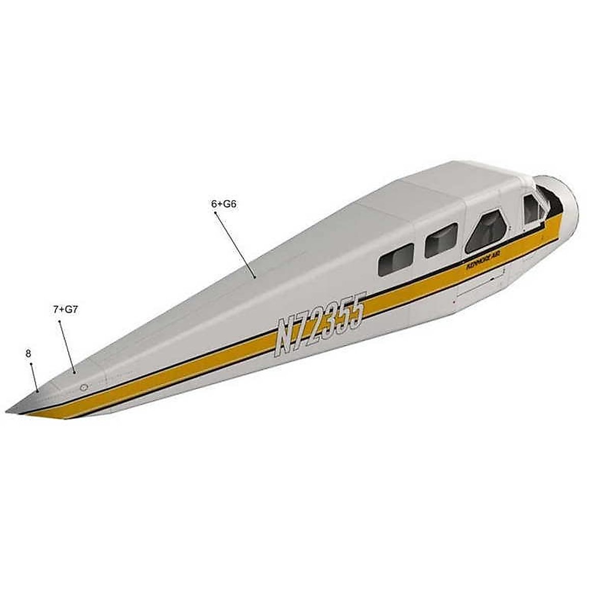 TECKEEN 1/32 Scale CAN DHC-2 Beaver Float Seaplane 3D Model Paper Model Diecast Plane Model for Collection (Unassembled Kit )