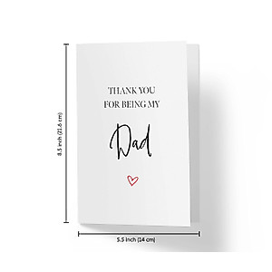 Sweet and Funny Birthday Card For Dad, Happy Birthday Card For Him, Single Large 5.5 x 8.5 Greeting Card, Dad Birthday Card, Happy Birthday Dad Card - Dad Birthday Cards From Daughter, Birthday Card Dad, Father Birthday Card - Karto - Be Dad