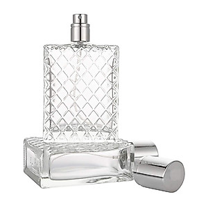 Enslz 100ml 3.4 oz Refillable Spray Perfume Bottles large cosmetic Fine Mist Atomizer Empty Portabe Clear Glass Essential Oil Container for Travel