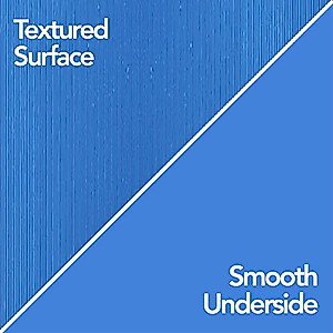 Resilia Stay-Put Swimming Pool Ladder Mat - Non-Slip, Wide Ribbed, Protective Pad, 36 Inches x 36 Inches, 0.125 Inch Thick, Powder Blue