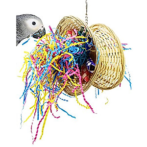 Bonka Bird Toys 1870 Foraging Butterfly Bird Toy Cages Birds Parrot Natural Conure Cockatiel. Quality Product Hand Made in The USA.