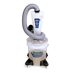 Oneida Air Systems Dust Deputy 2.5 Deluxe Cyclone Separator Kit: Portable Collector with Clear Bucket for Wet/Dry Shop Vacuums (DD 2.5 Deluxe 5-Gal)