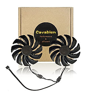 Cavabien 86MM Fan T129215SU TPLD9210S12HH 4Pin Cooling Fan for Gigabyte GTX 1050 1060 1070 960 RX 470 480 570 580 Graphics Card Cooler （FanAA