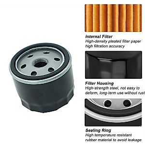 792105 276890 Air Filter + 492932 Oil Filter For BS 4163205 4163206 407777 445667 445877 for JD Engine LA165 D160 MIU11515 GY21057 Lawn Mower 20 24 26HP