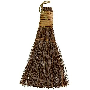 Highly Scented Cinnamon Broom - 6 inch Heather Broom Stick with Rope Loop for Easy Hanging - Traditional and Rustic Kitchen Decor, Witchy Home Decor for Halloween and Holiday Decorations