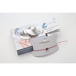 The Original Silver Nursing Cups 925 Silver - Silver Nursing Cover Nipple Shields for Nursing Newborn Essentials Must Haves Soothe and Protect