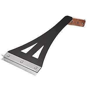 Vidor Heavy Duty Griddle Scraper,Grill Scraper Set with Wooden Handle and 2 Replacement Blades for Griddle, BBQ Racks, Flat Top Cookers.Black