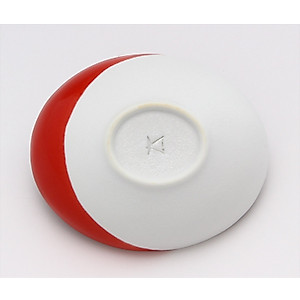 24to3西富陶磁器(Nishitomi) Arita Ware Kinsen Kiln Oval Small Bowl Red Snow