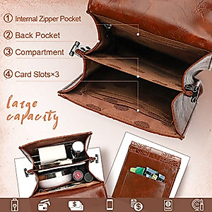 MEITRUE Women Phone Purse Bag Small Crossbody Bags Ladies Mini Cell phone Purse Wallet Tassels Embossed Bag for Girls (0-Coffee)