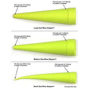 Mess Stopper Universal Rubber Plugs and Caps for Hydraulic Oil Hoses and Fittings to Prevent Leaks During Service, 2 Large, 2 Medium, 2 Small Size