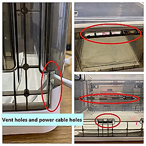 Portable Hedgehog Cage Carrier with Wheels and Handles, Collapsible Hamster Cage Plastic Rat House Indoor Outdoor Small Critter Habitat Pet Travel Carrier Box for Hedgehog,Hamster,Rat,Bearded Dragon