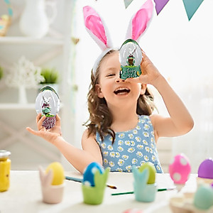 Aobaks S/2 Easter Bunny Snow Globe Decorations, Easter Rabbit Decor, Rabbit Decor, Easter Bunny Figurine, Spring Decoration, conejos de Pascua Home Decor