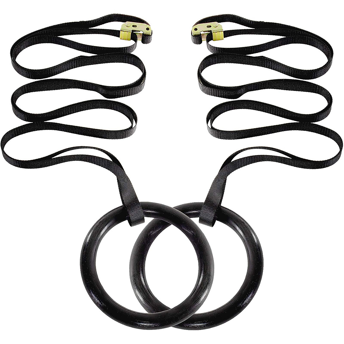 ProsourceFit Fitness Gymnastics Rings with Straps for Total Body Conditioning at Home