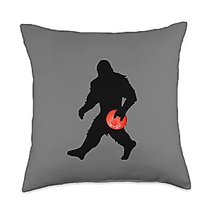 Bigfoot Bowling Balls or Pins Bowler Gifts Ideas Bigfoot Balls Funny Squatch Sasquatch Bowler Bowling Throw Pillow, 18x18, Multicolor