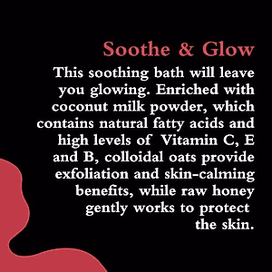 Detox Babe Bye Bye Dry Organic Detox Bath Salt Soak (8 oz) | Epsom Salt, Coconut Milk Powder, Raw Organic Honey, Colloidal Oat, Vanilla, Rose Bath Soak | Herbal Essential Oils Soak | Spa Bath Gift