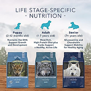 Blue Buffalo Wilderness High Protein, Natural Senior Dry Dog Food, Chicken 24-lb