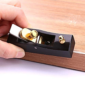 Katfort Mini Hand Planer for Woodworking, 3.2inch Wood Planer Hand Tool Flat Bottom Trimming Plane for Wood Planing Surface Smoothing, with 1 Planer Blade and 1 Metal Fixer