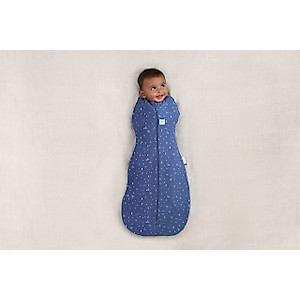 ergoPouch 1 tog Baby Sleep Sack 0-3 Months - Baby Sleeping Sack for Warm & Cozy Nights - Cocoon Swaddle Sack Baby Keeps Calm & Relaxed (Night Sky)