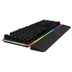 Teerwere Gaming Keyboard Ergonomic Design 108 Key RGB Side Backlit Mechanical Gaming Keyboard with Wrist Pad ABS Keycaps Mechanical Gaming Keyboard (Color : Black, Size : Brown Switch)