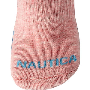 Nautica Women's Socks - Athletic Cushion Low Cut Socks (6 Pack), Size 4-10, Pink Assorted