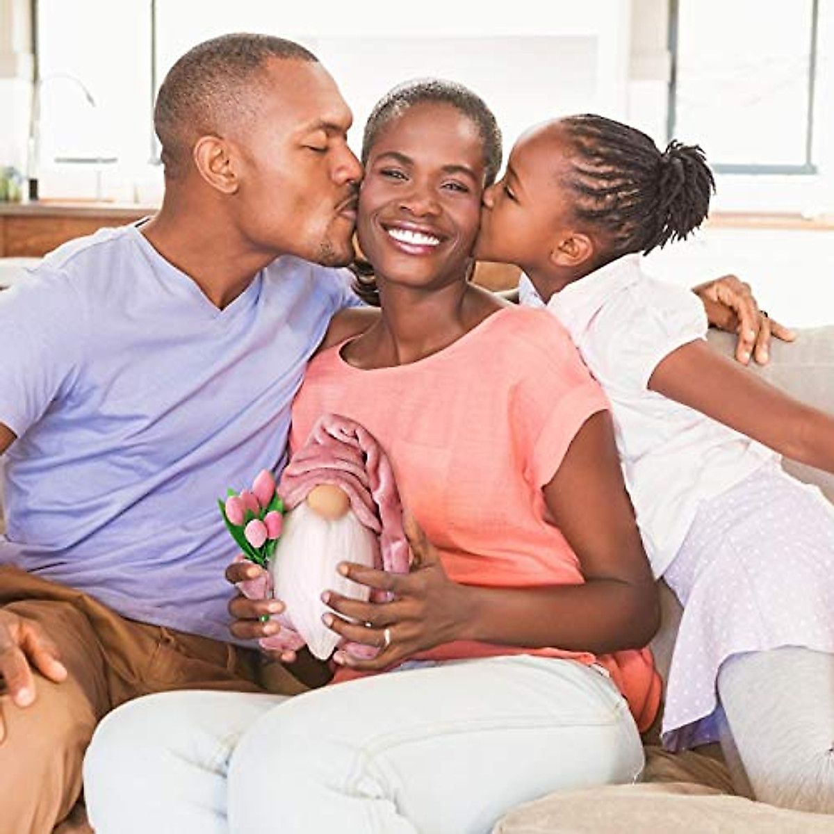 Mother's Day Gnome Faceless Doll Gifts Bedroom Living Room Desktop Decoration Kitchen Decor. Swedish Gnome Plush Decorations Elf Standing Post Home Decor for Mom (Pink 1PC)