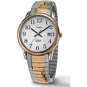 Timex Men's T2H311 Easy Reader 35mm Two-Tone Stainless Steel Expansion Band Watch