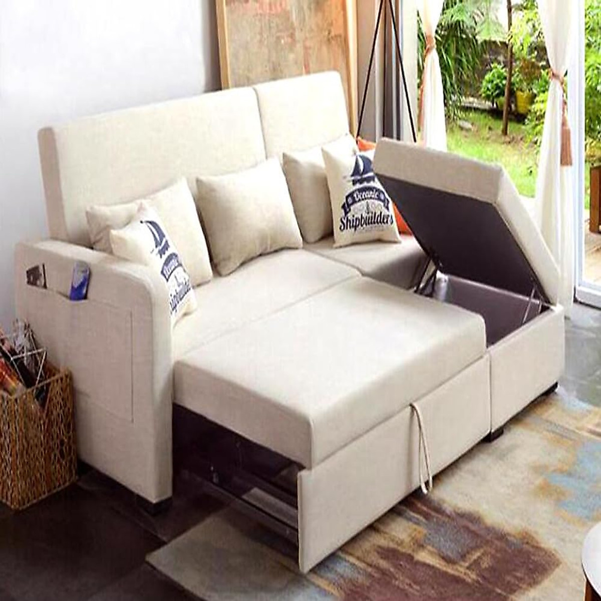 1 Pair of Bed Box Hinges, lid Hinge Sofa Bed Storage Lift Hinge Spring Mechanism for Storage Benches and beds with Bed Boxes, Sofa Bed Furniture