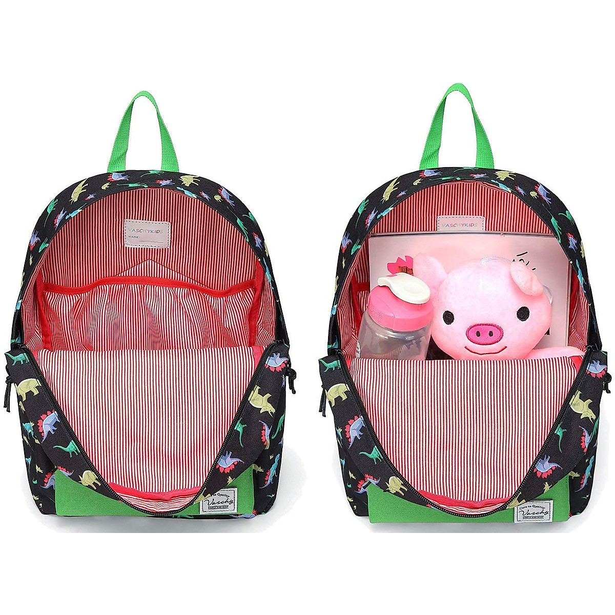 VASCHY Dinosaurs Preschool Backpack and Neoprene Lunch Bags for Kids Bundle