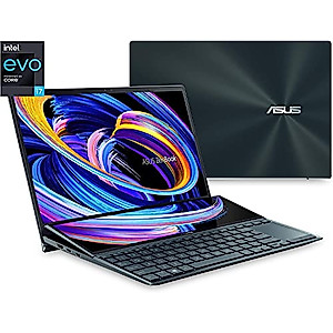 ASUS ZenBook Duo 14 UX482 FHD Touchscreen (Intel 4-Core i7-1165G7, 16GB RAM, 1TB SSD) Business Laptop, Innovative ScreenPad Plus, Backlit KeyBoard, Thunderbolt 4, Webcam, IST HDMI, Stylus, Win 11 Home