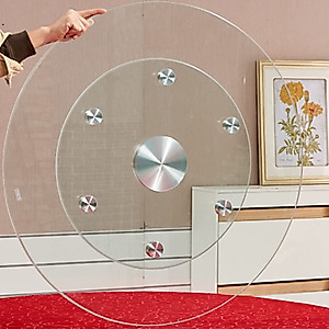 DIBAKO 36" Lazy Susan Glass Turntable,Tempered Glass Swivel Tray,Dining Table Rotating Plate,​Large Round Serving Board For Kitchen (Size : Thickened 90cm/36in)