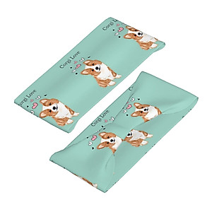Workout Headband Cute Corgi Hairband Breathable Sweatbands