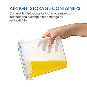 Vtopmart Airtight Food Storage Containers Set with Lids, 15pcs BPA Free Plastic Dry Food Canisters for Kitchen Pantry Organization and Storage, Dishwasher safe,Include 24 Labels, Blue