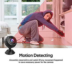 Xmasneed Mini WiFi Spy Camera 1080P, Wireless Hidden Spy Cam Video Recording Live Feed, Home Security Nanny Camera/Auto Night Vision/Motion Activated Alarm(2021 Upgraded Phone APP) (Black)