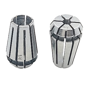 F.L.S Er11 Spring Collet Set, 1/8" and 1/4" ER11 Collet Chuck for CNC Engraving Machine & Milling Lathe Tool